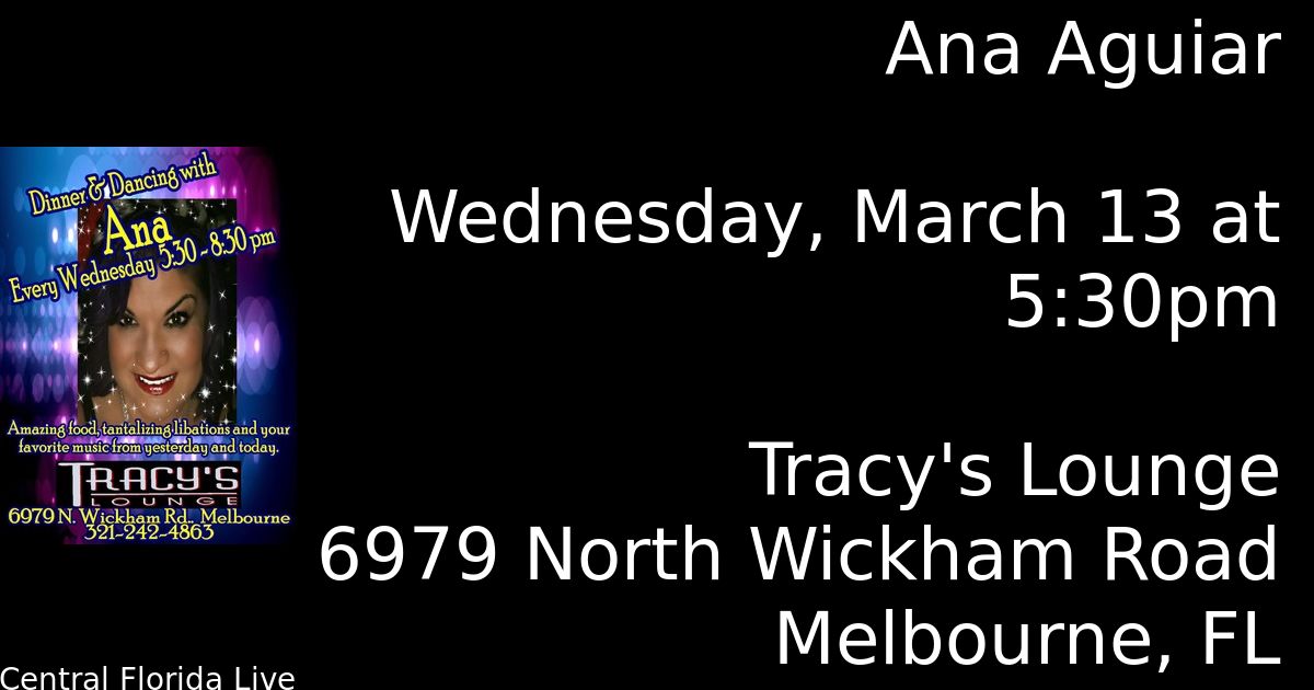Ana Aguiar at Tracy's Lounge, 2019-03-13 - Central Florida Live